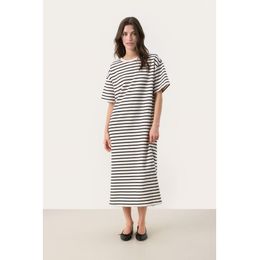 PART TWO Jerseykleid TiraPW Relaxed fit in Black Stripe | Gr.: XL