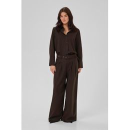 My Essential Wardrobe Casual Hose VittaMW Loose fit in Espresso W. Stripe | Gr.: 38
