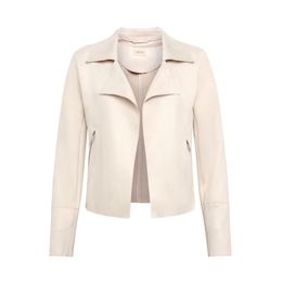 Cartoon Blazer-Jacke mit offenem Saum in beige | Gr.: 46