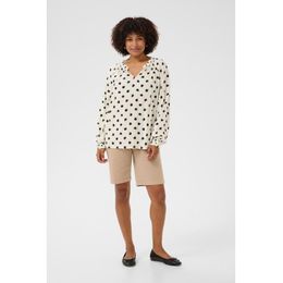 Cream Langarm-Bluse CRTiah Regular fit in Black smuged dot | Gr.: 38