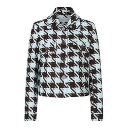 More & More More & More kurze, weite, karierte Jacke in houndstooth blue haze | Gr.: 44