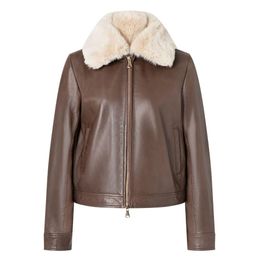 More & More More & More softe, stylishe Kurz-Lederjacke in soft chocolate | Gr.: 42