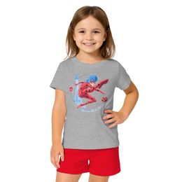 Miraculous Schlafanzug Ladybug Pyjama Set Kurzarm Oberteil in Mehrfarbig | Gr.: 110/116