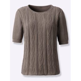 WITT WEIDEN Kurzarmpullover in taupe | Gr.: 40