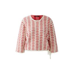Oui Pullover in white red | Gr.: 40