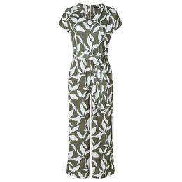More & More More & More Jerseyjumpsuit Bl&auml;tterprint in summer leaf print tundra olive | Gr.: 36