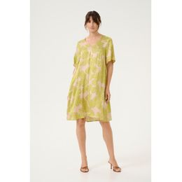 Culture Kleid CUmiso A-shape in Green Palm Leaves | Gr.: M