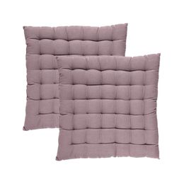REDBEST Baumwolle Stuhlkissen 2er-Pack Tulsa in mauve | Gr.: onesize