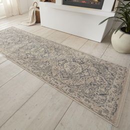 Teppich Hanse Home "Sand", beige (creme,grau), B:80cm H:8mm L:200cm, Polypropylen (PP), Teppiche, Teppich, Kurzflor, Läufer, Orient, Vintage, Wohnzimmer, Schlafzimmer, Esszimmer