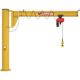 Vetter S&auml;ulenschwenkkran ASSISTENT AS, ohne Elektrokettenzug, Tragf&auml;higkeit 1000 kg, Ausladung 4 m