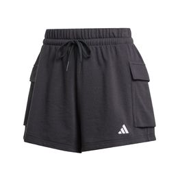 adidas Sportswear Sportshorts 'Essentials' Damen Gr&ouml;&szlig;e XXXS/XXS schwarz / wei&szlig;