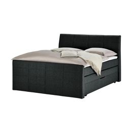 Höffner Boxspringbett mit Bettkasten und Topper Baron ¦ schwarz ¦ Maße (cm): B: 188 H: 124 » Höffner