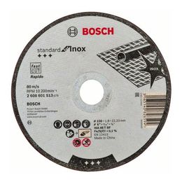 Bosch Trennscheibe gerade Standard for Inox WA 46 T BF, 150 mm, 22,23 mm, 1,6 mm (2608601513)