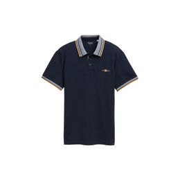 Tom Tailor Herren Piqué Poloshirt mit Stretch, blau, Uni, Gr. M