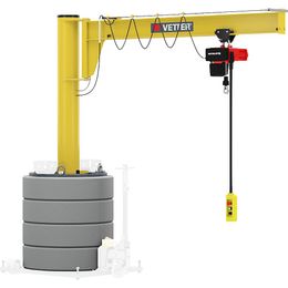 Vetter Mobiler S&auml;ulenschwenkkran, Schwenkbereich 270&deg;, Tragf&auml;higkeit 125 kg, Ausladung 5,0 m