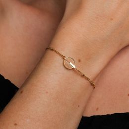 Holzkern Bracelets Women Gold und Marmorholz