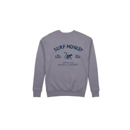 Surf Monkey Sweatshirt 'Rette das Ozean' male Grey size L