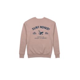 Surf Monkey Sweatshirt 'Rette das Ozean' male Beige size L