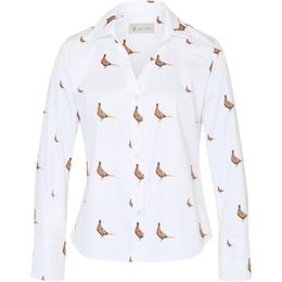 Hartwell V-Hemdbluse Harper Fasanmotiv White New Pheasant (Größe: 20)