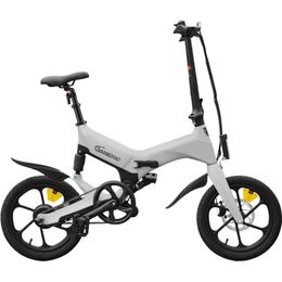E-Bike SACHSENRAD "F12" Gr. 43, weiß, Elektrofahrräder, 43cm, 16 Zoll (40,64cm), LCD-Steuerdisplay, Fahrmodus Pedelec, LED-Frontlicht, LED Rücklicht