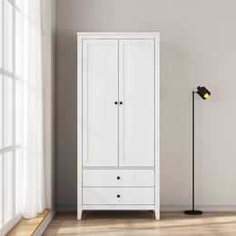 Kleiderschrank OTTO HOME "Borkum Schlafzimmerschrank Garderobe Landhaus Bestseller", weiß, B:89cm H:200cm T:52cm, FSC-zertifizierter Holzwerkstoff, Schränke