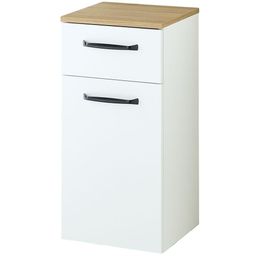 Unterschrank SAPHIR, B:32,4cm H:67,4cm T:32,1cmweiß matt, Holzwerkstoff, Badezimmer, Schränke, "Quickset 500, Badschrank 32,4 cm, 1 Tür und 1
