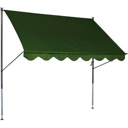 Klemmmarkise, gr&uuml;n, B:200cm H:275cm, Polyethylen, Angerer FREIZEITM&Ouml;BEL, Markisen