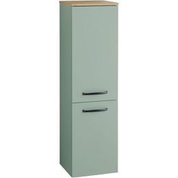 Midischrank SAPHIR "Quickset 500, Badschrank 32,4 cm breit, 2 Türen", salbei nachbildung, B:32,4cm H:115,4cm T:32,2cm, Holzwerkstoff, Schränke, Midischrank