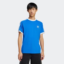 T-Shirt adidas originals "3-STRIPES TEE", Herren, Gr. XL, blau, Obermaterial: 100% Baumwolle, normal, Rundhals, Shirts, drei Streifen T-Shirt