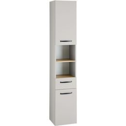 Hochschrank SAPHIR "Quickset 500, Badschrank 32,4 cm breit", kaschmir, B:32,4cm H:176cm T:32,2cm, Holzwerkstoff, Schränke, Hochschrank