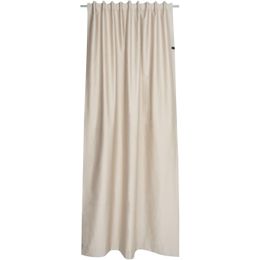 Sch&ouml;ner Wohnen Kollektion Vorhang "Soft" Gr. 1, beige (sand), B:130cm H:250cm, Jacquard, Polyester, SCH&Ouml;NER WOHNEN-KOLLEKTION, Gardinen, mit Lederapplikation