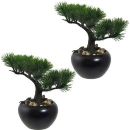 Kunstbonsai Creativ green "Bonsai Kiefer", gr&uuml;n, H:19cm, Kunststoff, Kunstpflanzen, mit Kies
