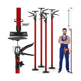 TecTake&reg; 4er-Set Teleskopst&uuml;tzen, stufenlos h&ouml;henverstellbar, Belastbarkeit 30 kg je St&uuml;tze, mit Schnellspannsystem