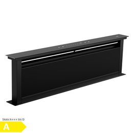 Klarstein Royal Flush Eco Dunstabzugshaube 842 m&sup3;/h Luftstrom kopffrei EEK A 70 dB LED Schwarz Schwarz