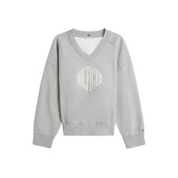 Tommy Hilfiger Sweatshirt 'VARSITY ' Damen Gr&ouml;&szlig;e M beige / grau