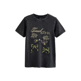 next T-Shirt Damen Gr&ouml;&szlig;e XS pastellgelb / anthrazit / limette