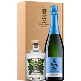 Weingut Schales x Siegfried 0% Präsent-Box Sauvignon Blanc Trocken - Rheinhessen – Sonstiges Schäumendes Getränk aus alkoholfreiem Wein