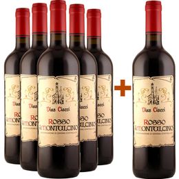 Il Valentiano 5+1 Paket Rosso di Montalcino Sangiovese 2023 Trocken - Toskana &ndash; Probierpaket DOC