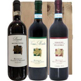 Ramello Gianni & Matteo Box Promozionale + Scatola in Legno Trocken - Piemont &ndash; Probierpaket Diverse