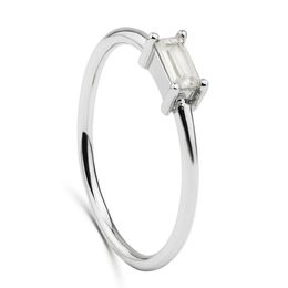 Nana Kay Silber-Ring 'Very Petit' Damen Gr&ouml;&szlig;e 54 silber / wei&szlig;