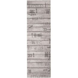 K&uuml;chenl&auml;ufer "WOOD", braun, B:50cm H:6,5mm L:150cm, Polyamid, PRIMAFLOR-IDEEN IN TEXTIL, Teppiche, Holz Motiv, Gr&ouml;&szlig;e 50x150 cm, rutschhemmend, waschbar, K&uuml;che