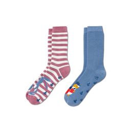 Tchibo - 2 Paar Antirutsch-Socken - Damen - Gr. 35-38 - blau