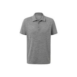 Tchibo - Funktions-Poloshirt mit Merinowolle - Herren - Gr. M - grau
