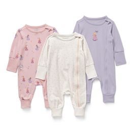 Tchibo - 3 Baby-Pyjamas - Baby - Gr. 62/68 - creme/print