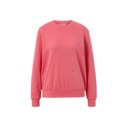 Tchibo - Besticktes Sweatshirt - Damen - Gr. M - koralle/gebl&uuml;mt