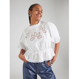 Gina Tricot Bluse Damen Gr&ouml;&szlig;e S wei&szlig;