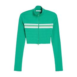 Bershka Zip-Up Hoodie female Green size M