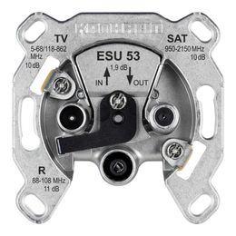Kathrein ESU 53 Durchschleifdose Einkabelsystem aus Kunststoff/Metall mit vier Anschl&uuml;ssen und Schutzart IP20 f&uuml;r Satellitenempfang, 21110026)