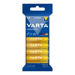 Varta Cons.Varta Batterie Longlife AA Mignon, LR6, Al-Mn 4106 Fol.8 (04106101328)