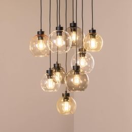 TK Lighting H&auml;ngelampe Cubus Mix, &Oslash; 58 cm, 9-flg., mehrfarbig, Glas, E27